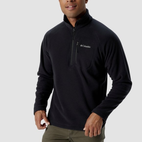 Columbia | Sweaters | Columbia Black Fast Trek Iii Half Zip Fleece ...